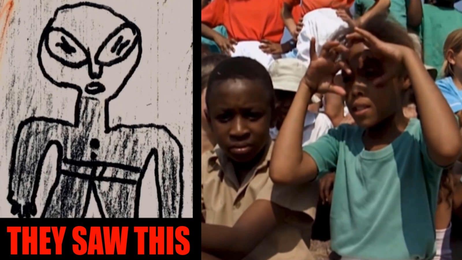 Alien Ship Landing in African School: Over 60 Children Witness It