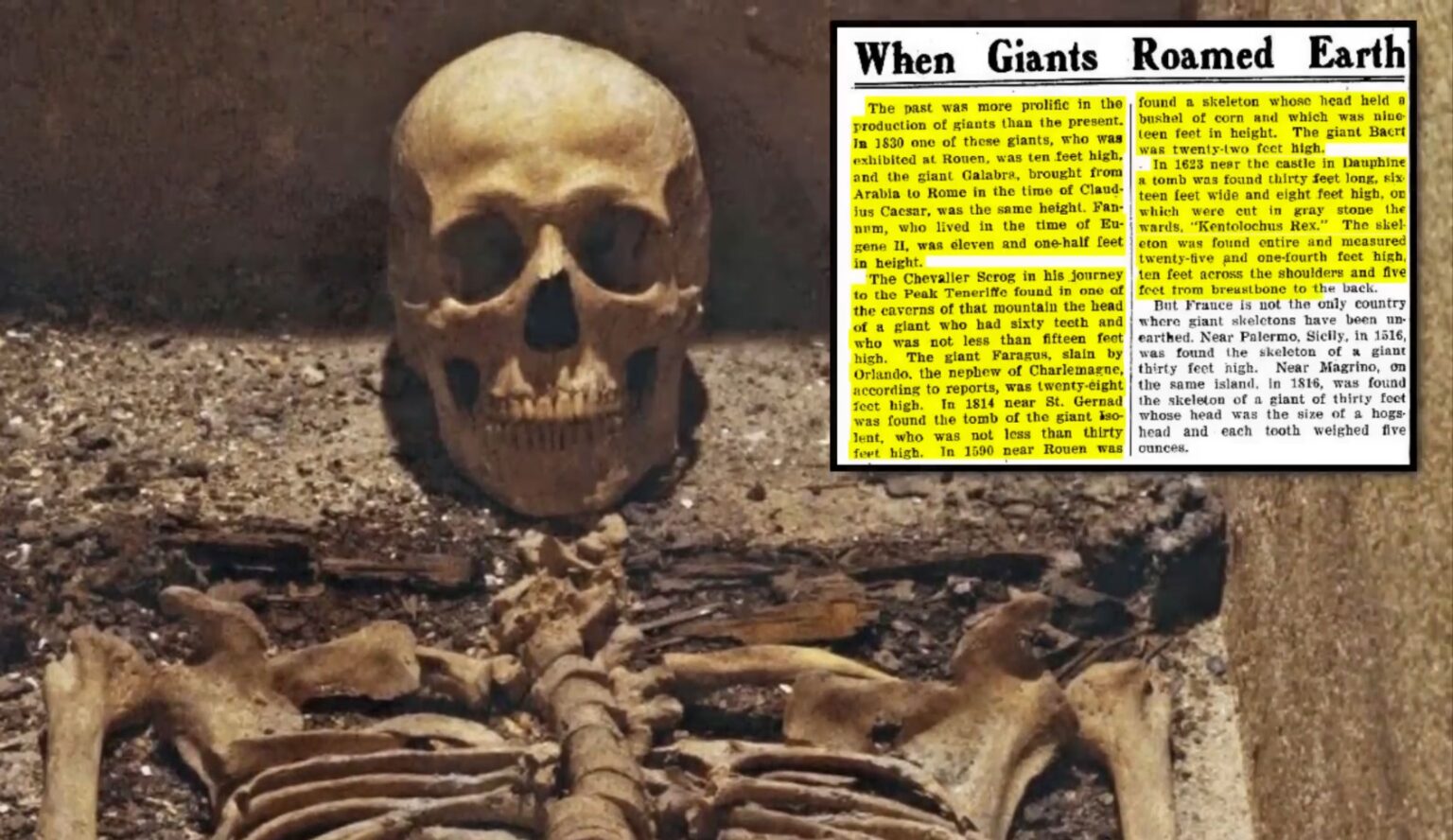 Pre-Historic Nephilim Giants: Evidence & Discoveries